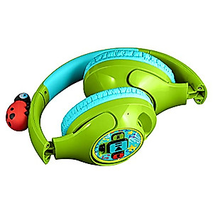 eKids Cocomelon Toddler Headphones with Built-in Kids Music, Bluetooth Headphones with Rechargeable Battery and USB-C Charging Cable Included