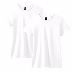 Gildan Women's Softstyle Cotton T-Shirt, Style G64000L, Multipack, White (2-Pack), Small