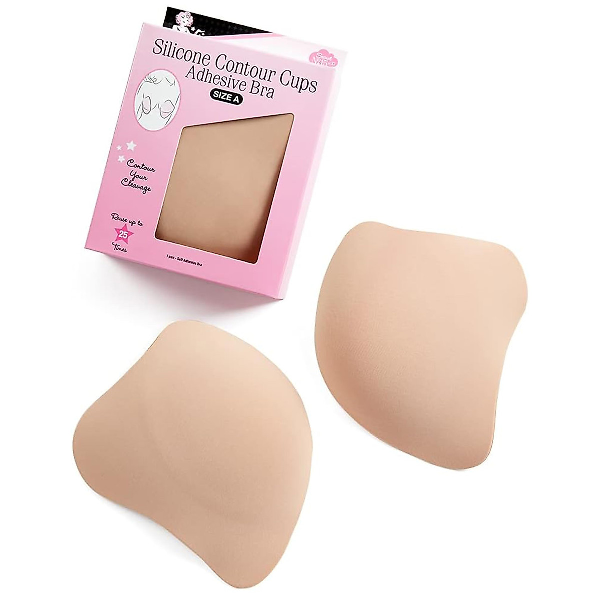 Hollywood Fashion Secrets Silicone Contour Cups, Size A, Versatile Push Up Support & Coverage