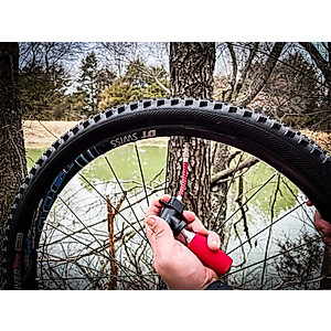 Stop & Go 100 27 Piece Bicycle Repair & Inflation Kit for Tubeless and Tube-Type Tires Works on BMX, XC, Mountain, Road, Gravel, & E-Bikes (4 Patches & 10 Rope Plugs)