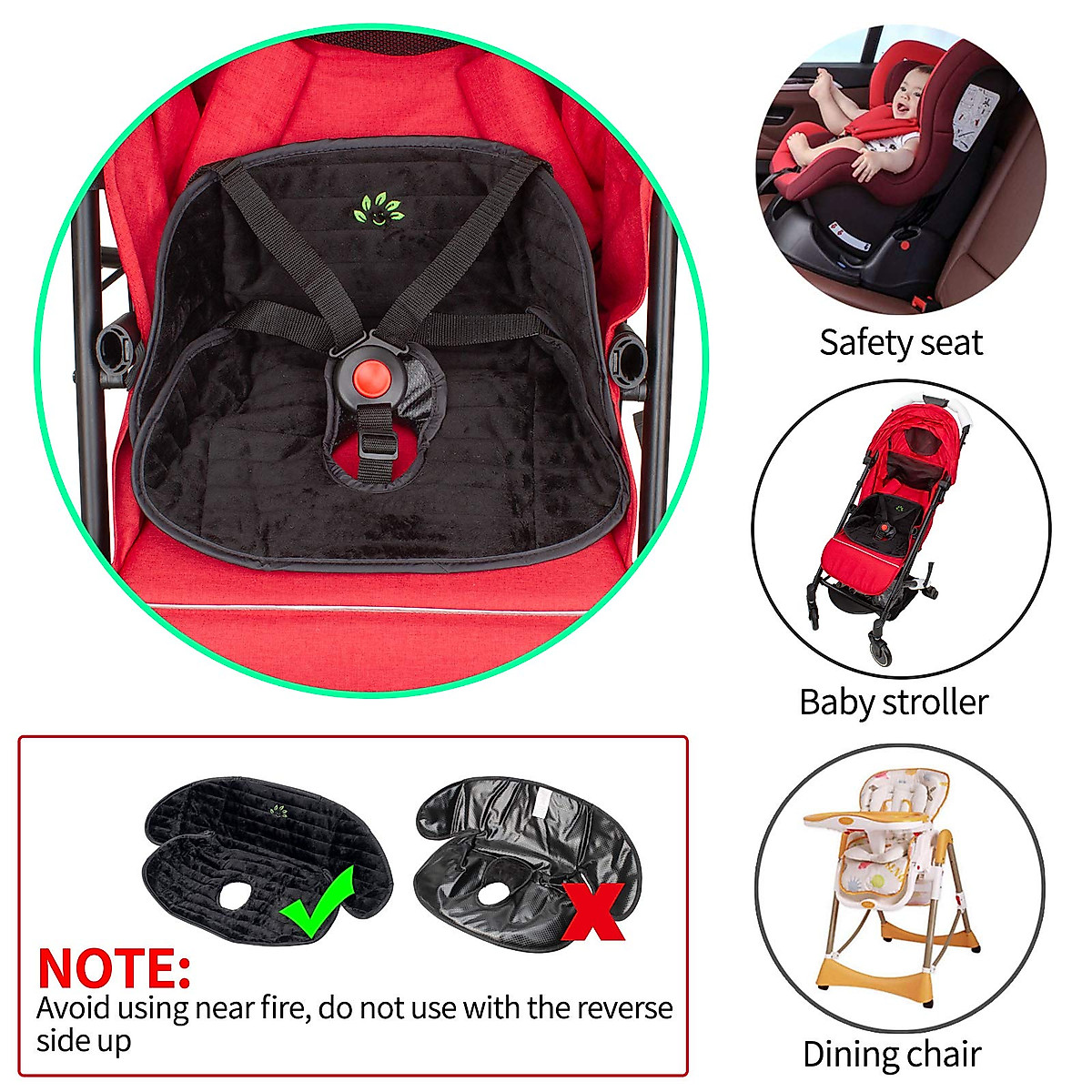 Piddle pad Car Seat Protector - Car Seat Saver Stroller Potty Pad, Baby Car Seat Cover, Car Seat Waterproof Liner for Potty Training Prevent Dipper Leaking 20x15 inch Black 2PCS(Black)