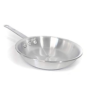 10 Inch Natural Finish Aluminum Frying Pan, Fry Pan, Commercial Grade - NSF Certified