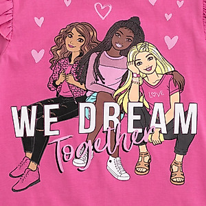 Barbie Toddler Girls 3 Pack T-Shirts Pink/Black 4T