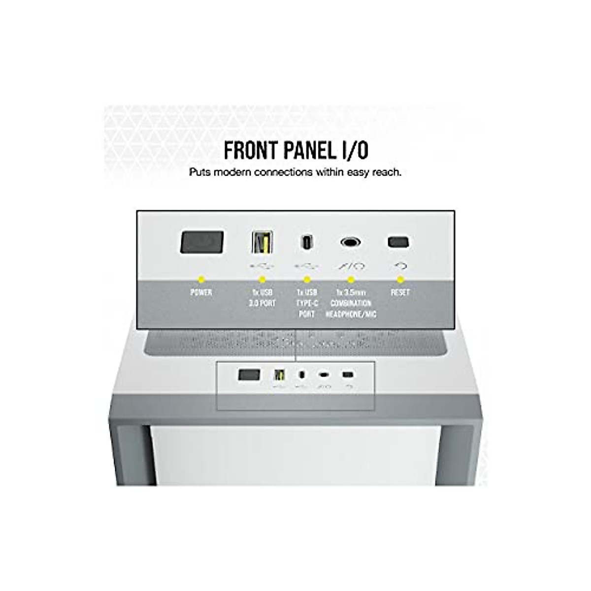 Corsair 4000D Tempered Glass Mid-Tower ATX PC Case - White