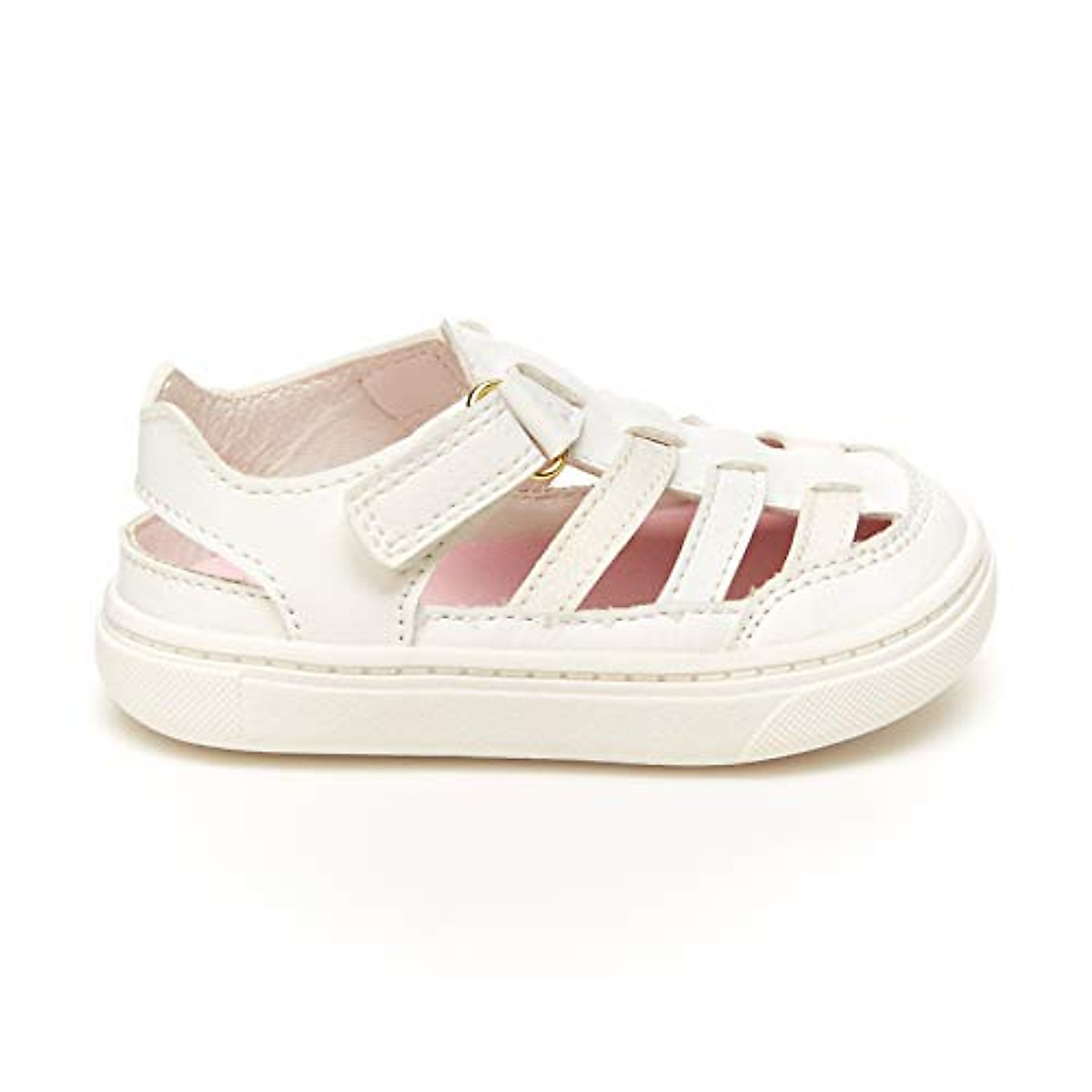 Simple Joys by Carter's Baby Girls Frankie Sandal, White, 4 Infant