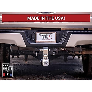 Adjustable Trailer Hitch, Adjustable Ball Mount, Truck Ball Hitch, Aluminum Trailer Tow Hitch w/Built in Scale for Anti Sway, 12,500 lbs GTW - Weigh Safe