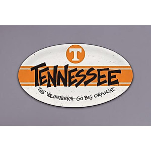 Magnolia Lane University of Tennessee The Volunteers Football Heavyweight Melamine Oval Platter, 12.25-inch Length, Kitchen Accessories