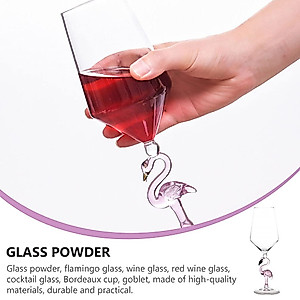 1pc Flamingo Wine Glass Grape Wine Glasses Flamingo Stem Creative Glass Glass Birthday Creative Gift Goblet Flamingo Gift Bar Cocktail Glass Bride Martini Red Wine