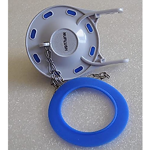 Toilet Flapper Valve fits Jacuzzi and Kohler 3.5 inch Toilets, Has 9 in. Chain and Two Extra Silicone Replaceable Seals White