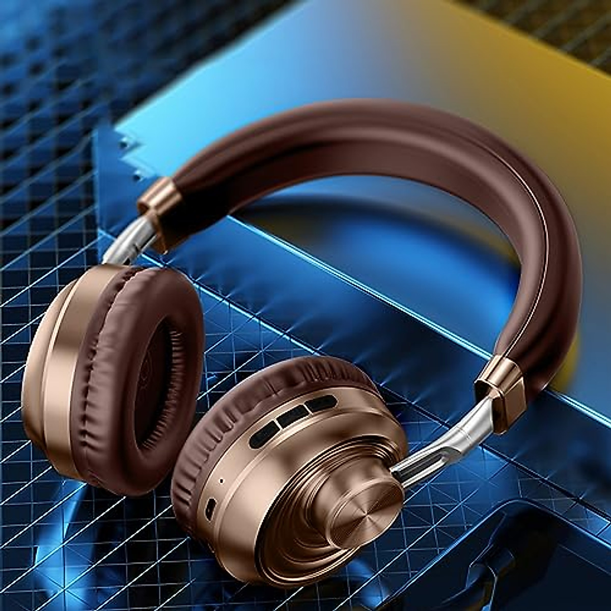 atinetok Bluetooth Wireless Noise-Cancelling Folding Headphones - Over-Ear 10 Hours Playtime Hi-Fi Stereo Music Sports Ultra-Long Standby Range Wired Wireless Headset for Game Sport