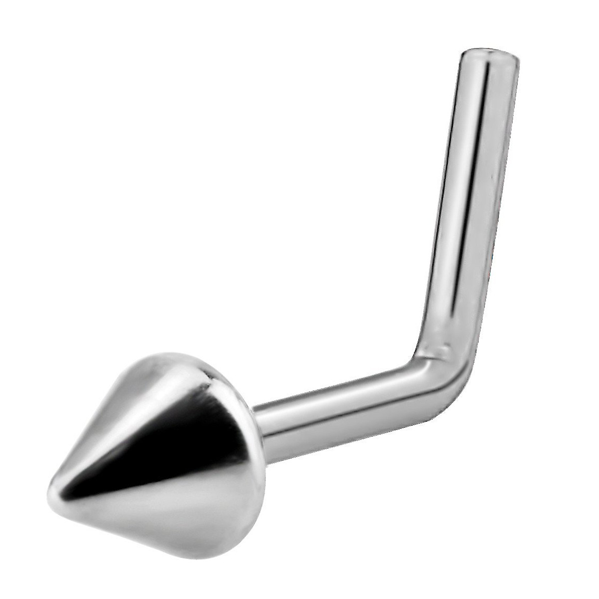 Forbidden Body Jewelry 20g Titanium Spike Top L-Shape Nose Stud