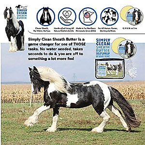 The Blissful Dog Horses Simply Clean Sheath Butter All Natural Cleansing for Your Horse, 4-Ounce