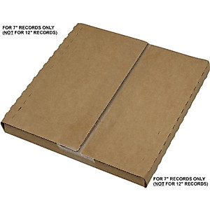 7" 45RPM Vinyl Record Shipping Mailers - Adjustable Multi-Depth Kraft Brown - Holds 1 to 12 7" Vinyl Records #07BC01VD (Qty: 10)