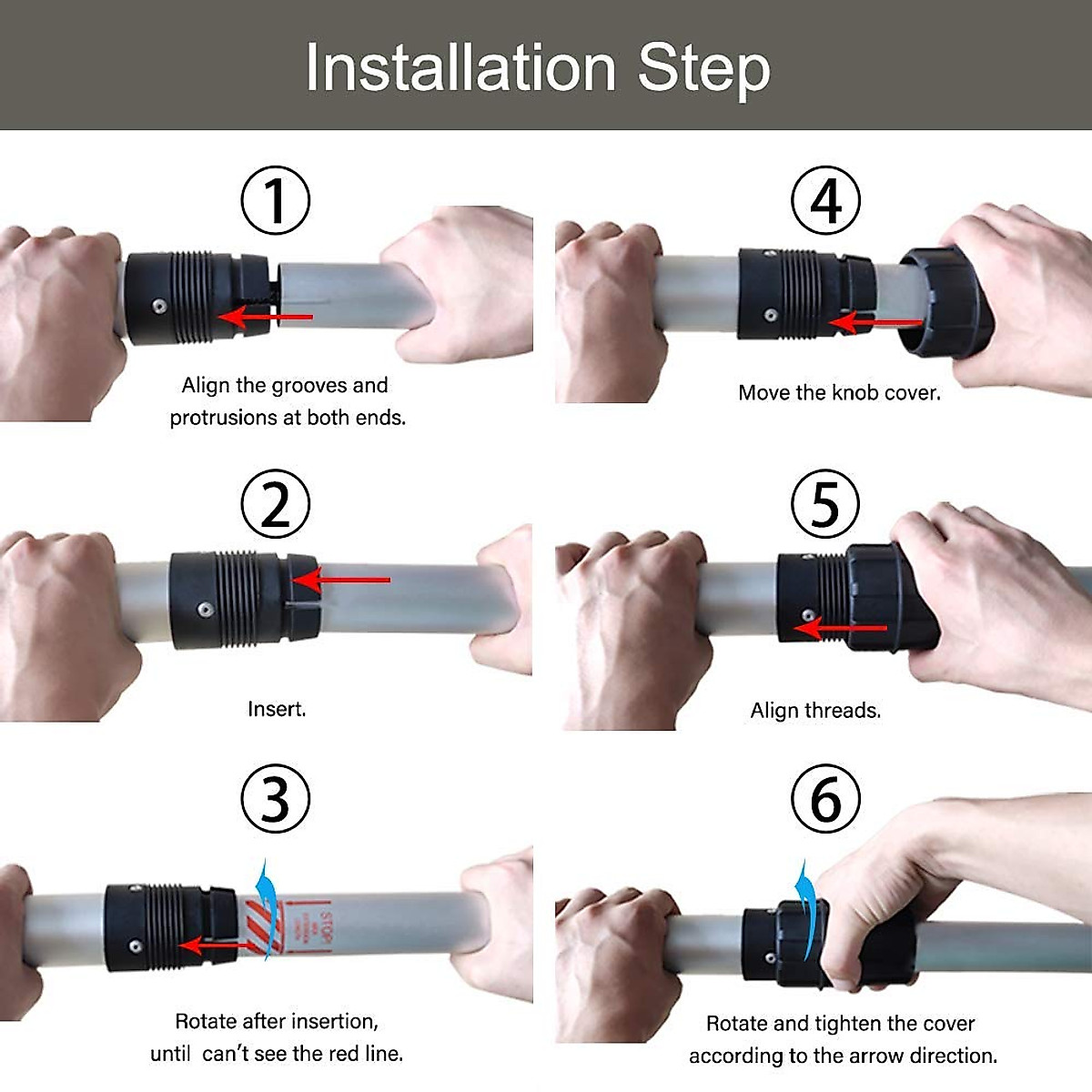 jOYjOB Pressure Washer Telescopic Wand Pressure Washer Extension Wand Power Washer Telescopic Spray Wand with Belt for 4000 PSI Power Washer Extension Lance, 18ft