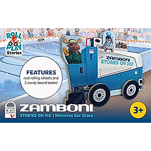 Zamboni Stories on Ice- Wheeled Board Book Set, 3-Book Gift Set With Rolling Truck Slipcase for Toddlers Ages 1-5 (Roll & Play Stories)