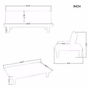 Lepfun Convertible Folding Sofa Bed, Futon Sofabed with 3 Adjustable Positions for Living Room, Home, 63.8” x29.9”x 28.3”, Black