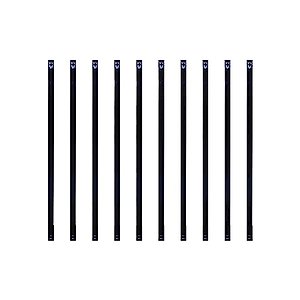 Nuvo Iron RCTB32 10 Pack Baluster, 32" Rectangular Plastic End Caps, Black, 10 Count
