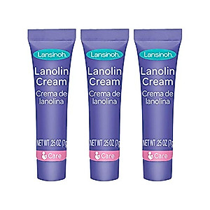 Lansinoh Lanolin Nipple Cream for Breastfeeding, 3 Mini Tubes