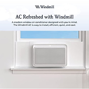Windmill Air Conditioner Smart Home AC Unit - Easy to Install, Quiet, and Energy Efficient - Side Insulation - Auto-Dimming LED Display - App and Voice-Enabled - 6000 BTU - Designed in the USA