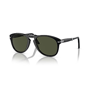 Persol PO0714-95/31 sunglasses FOLDING BLACK w/GREEN 54mm