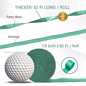 PartyWoo Crepe Paper Streamers 4 Rolls 328ft, Pack of Sage Green and Ivory Crepe Paper for Party Decorations, Wedding Decoration, Birthday Decorations, Baby Shower Decorations (1.8 Inch x 82 Ft/Roll)