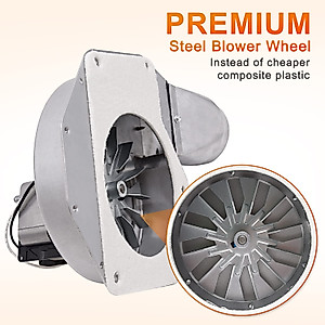 Hipoilk Replacement 80473 Exhaust Blower for US Stove & USCC 5520, King Ashley 5500 5500M 5500XL 5500XLT 5502M 5510 Pellet Stoves, American Harvest 6037 6039 6039hf 6039i 6041 6041i Pellet Stoves