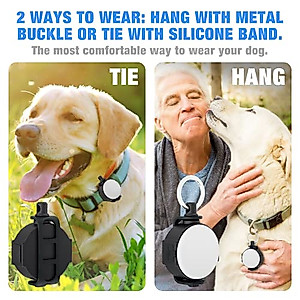 Dog Collar Light, USB-C Rechargeable Dog Lights for Night Walking, 4 Modes Dog Light Contain RGB Color Changing/Red/2 White, IP68 Waterproof Dog Walking Light with Silicone Band & Round Clip (2 Pack)