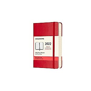Moleskine Classic 12 Month 2022 Daily Planner, Hard Cover, Pocket (3.5" x 5.5"), Scarlet Red