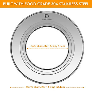 HAPPi STUDIO Bamboo Steamer Basket With Steamer Ring - 10 inch Dumpling Steamer Basket - Large Bamboo Steamer for Cooking Bao Buns, Dim Sum - Chinese Steamer Bamboo Steam Basket - Steaming Basket