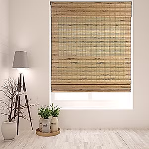 Arlo Blinds Cordless Tuscan Bamboo Roman Shades Light Filtering Window Blinds - Size: 35" W x 60" H