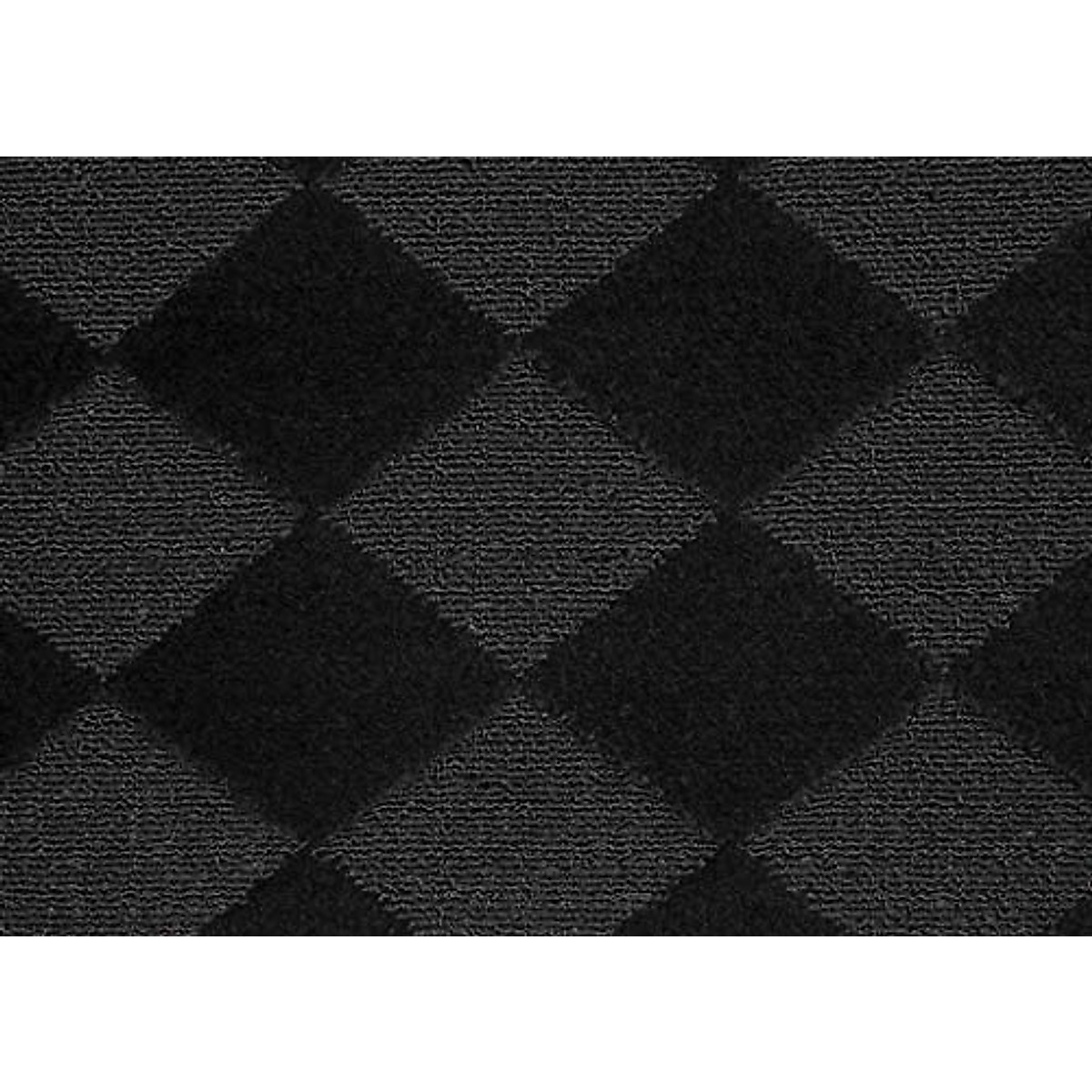 Garland Rug Diamond 3 ft. x 12 ft. Area Rug Black