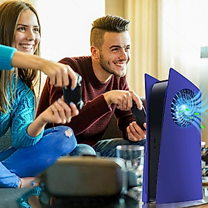 PS5 Faceplates with Cooling Vents, Shockproof PS5 Cover PS5 Plates for PS5 Disc Edition, Hard ABS Anti-Scratch PS5 Replacement Plates PS5 Cover Shell Case PS5 Console Cover with Vent - Purple