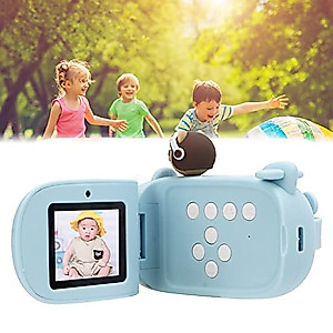 Oumefar Kids Video Camera, 1080P HD Kids DV Camera Cartoon Bear Blue 50 Million Pixels for Travel Digitalcamera