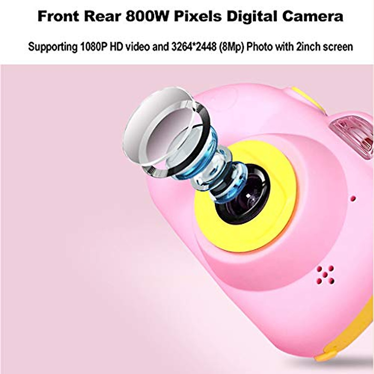 #638h83 1080P Hd Children Digital Camera Selfie Photographic Machine 8Mp Camera