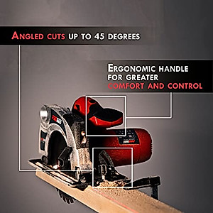 Promaker Heavy duty Circular Saw 7 1/4, 5500 RPM, Power circular saw 13 AMP, Circular saw corded with Laser Guide, Power Saw includes wood cutting disc, Wood saw 1500W. PRO-SC1500