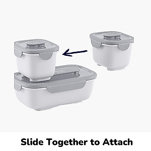 OmieBox OmieGo Plant-Based Plastic Leakproof Lunch Bento Box, Food Storage Containers, Snack Container, Meal Prep, For Adults