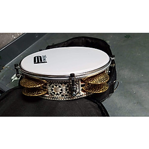 Pro Riq Tambourine Mosaic "Blue Ocean" GAWHARET EL FAN Drum #RE-700