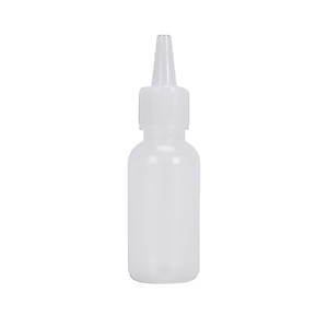 Plastic Boston Round Squeeze Bottles, ½oz/15mL Dropper Bottle with Yorker Red Tip Caps, 25 Pack Squirt Bottles for Liquids, for Crafting & Paints, Condiment Bottles for Sauces, Dressing, Oil, Honey