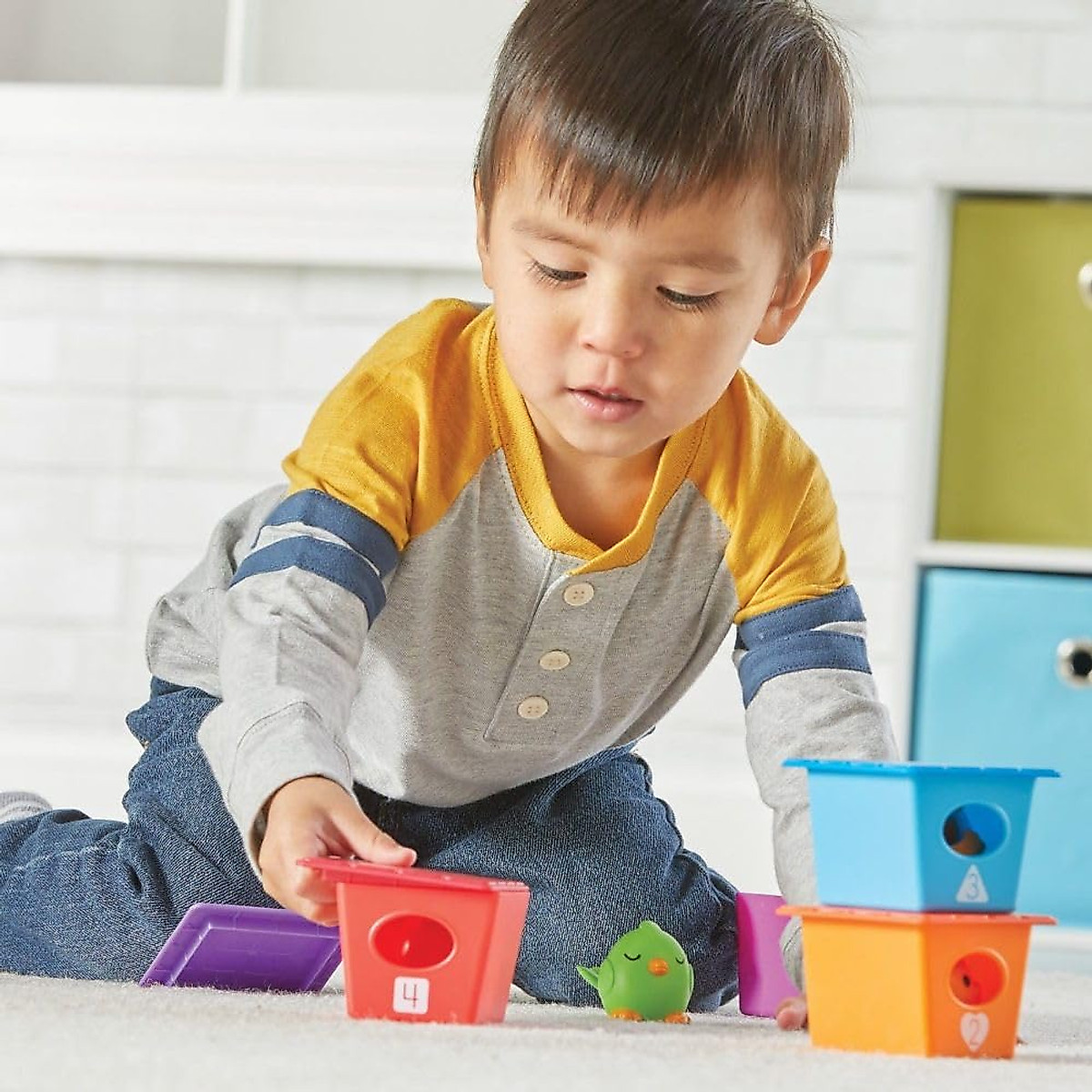 Learning Resources Peek-a-Bird Learning Buddies - 15 Pieces, Age 18 Months+ Toddler Learning Activities, Preschool Toys, Educational Toy for Color Teaching