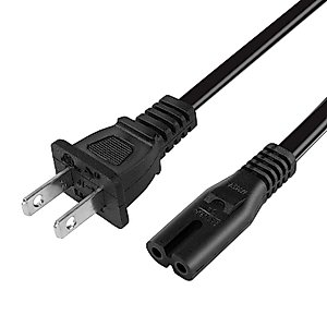 Power Cord Compatible Canon Pixma MX922 MX492 MX490 MX922 MX452 MX532 MG2420 MG2520 MG2522 MG2920 MG2922 MG7520 G4210 MX522 TS3122 TS3522 2 Prong Printer Replacement AC Power Cable