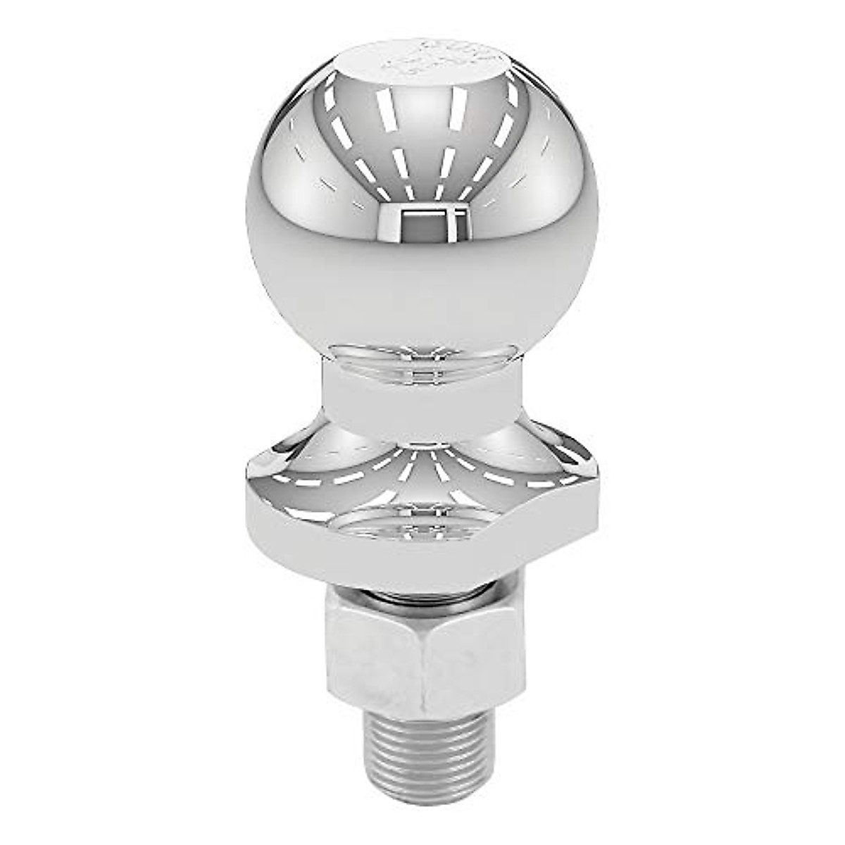 CURT 40095 Chrome ATV, UTV, Lawn Tractor Hitch Ball, 2,000 lbs, 1-7/8-Inch Diameter, 5/8 x 1-3/4-Inch Shank