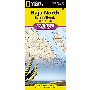 Baja North: Baja California Map [Mexico] (National Geographic Adventure Map, 3103)