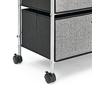 Niccae Fabric Dresser for Bedroom,Organizer Unit with Fabric Bin,5 Drawers of Easy-Pull Fabric Bins,Chest of Drawers for Closet,Living Room, Hallway,Children's Room