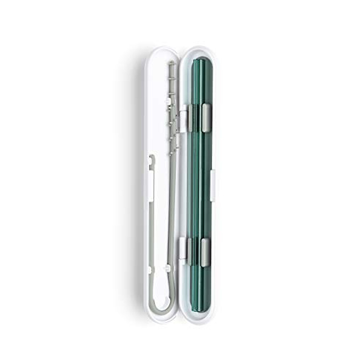 SOMA Glass Straw with Silicone Lined Travel Case and Cleaning Tool, 8-inch, Teal (501-13-01)