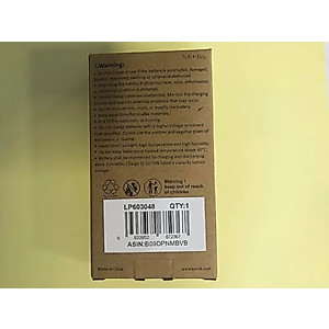 EEMB Lithium Polymer Battery 3.7V 900mAh 603048 Lipo Rechargeable Battery Pack with Wire JST Connector for Speaker and Wireless Device- Confirm Device & Connector Polarity Before Purchase