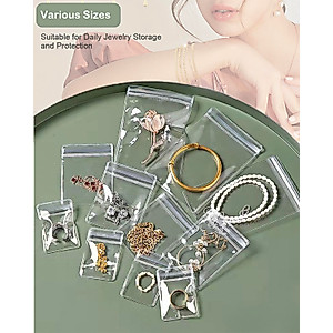 4-in-1 Acrylic Jewelry Organizers and Storage with 60 Portable Anti Tarnish Jewelry Bags, Clear Jewelry Box Travel Jewelry Case for Earrings Rings Necklaces Bracelets, Christmas Gifts for Women Girls