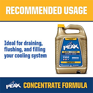 PEAK Global Lifetime Concentrate Antifreeze and Coolant for All Vehicles, 1 Gal.