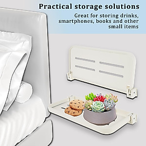 KTZCTPCA 2Pcs RV Foldable Shelf, 12 Inch Easy to Install RV Drop Down Shelf, Space Saving Fold Down Wall Shelf, Wall Mounted RV Floating Shelf, RV Fold-Down Storage Panel Compact Camper Accessories