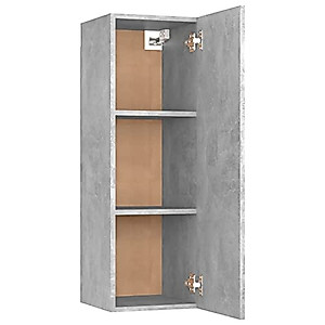 Homvdxl Floating TV Stand, Wall Mounted Entertainment Center Modern Media Console with Storage Cabinet Under TV Shelf for Living Room Bedroom, 35.4INCH, Retro Grey