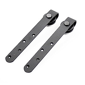 DIYHD TYL201 Hardware Wooden Black Strap Small Sliding Barn Door Track (Cabinet), 39" Mini Single Kit